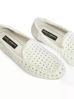 Dolce & Gabbana Woven Fabric Slippers