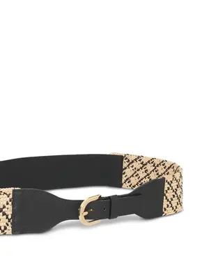 Gerard Darel Tyra Raffia & Leather Belt
