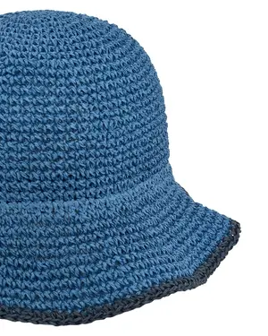 Gerard Darel Paper Straw Bucket Hat - Navy