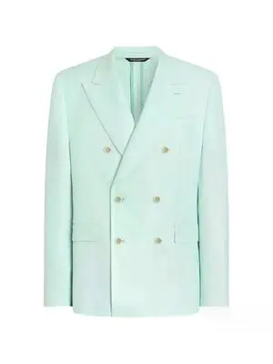 Dolce & Gabbana Sicilia Light Double-breasted Viscose Jacket - Blue