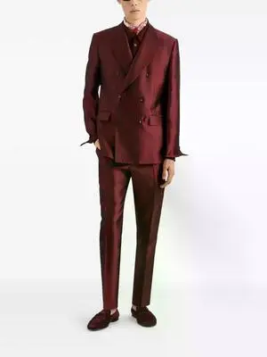 Dolce & Gabbana Sicilia Light Double-breasted Jacket In Shantung Silk
