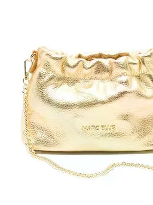 MARC ELLIS Metallic Ruched Crossbody Bag - Gold