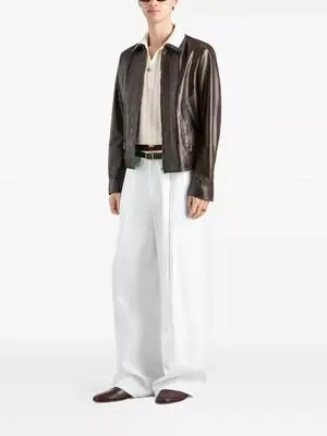 Dolce & Gabbana Intarsia Leather Jacket