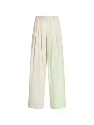 Dolce & Gabbana Pleated Cotton Linen Trousers