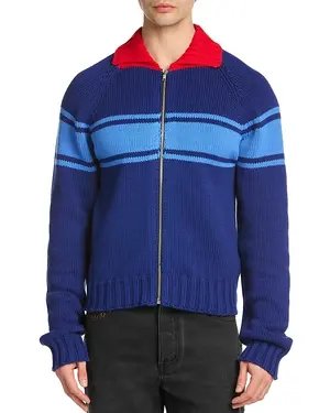Marni Zip Front Cardigan Sweater