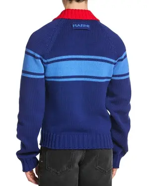Marni Zip Front Cardigan Sweater