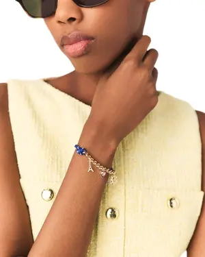 Maje Cord And Chain Charm Bracelet
