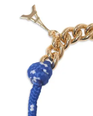 Maje Cord And Chain Charm Bracelet