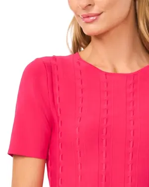 Ted Baker London Ella Ribbon Stitch Mini Dress - Cranberry