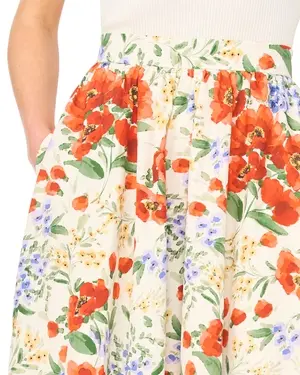Ted Baker London Mari Gathered Floral Midi Skirt