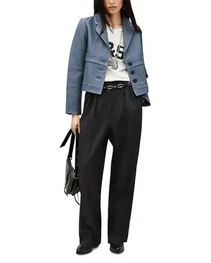 Ba&sh Borfeo Cropped Leather Jacket