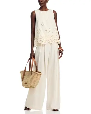 A.REN Embroidered Eyelet Top