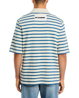 JIL SANDER Zip Stripe Polo Shirt