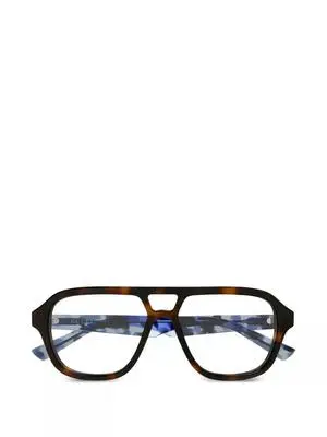 Gucci Geometric-frame Glasses - Brown