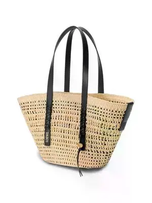 Loewe Braided Basket Shoulder Bag - Neutrals