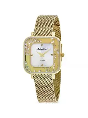MATHEY TISSOT Gemina Square Watch With Crystal-embellished Bezel