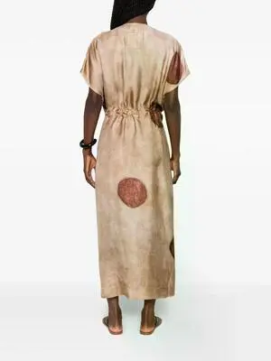 UMA WANG Acre Drawstring Maxi Dress