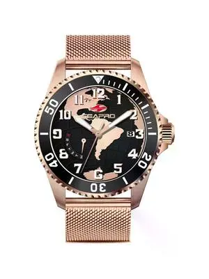SEAPRO Voyager 42mm Watch With World Map Dial