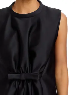 Rabanne Satin Bow Mini Dress
