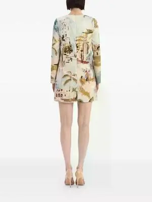 Oscar De La Renta Dominican Landscape Shift Dress