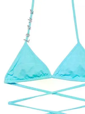 Loewe Anagram Jacquard Wrap-around Bikini Top