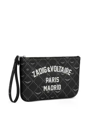 Zadig&Voltaire X St. Barth Logo Print Clutch Bag