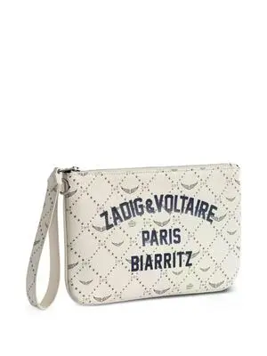 Zadig&Voltaire Logo Print Clutch Bag
