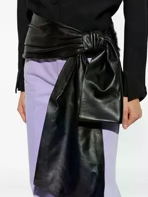 Chloé Ruched Leather Belt