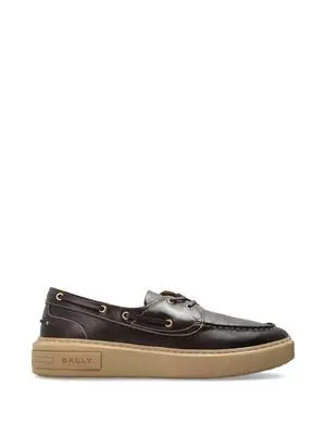 Bally Lift Leather Contrast-stitched Sneakers