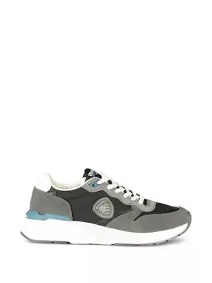 BLAUER. Paneled Lace-up Sneakers - Grey