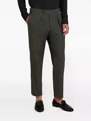 Incotex Pleated Tapered Trousers - Green