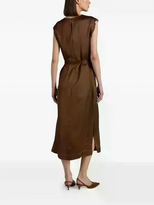 GLANSHIRT Belted Midi Dress