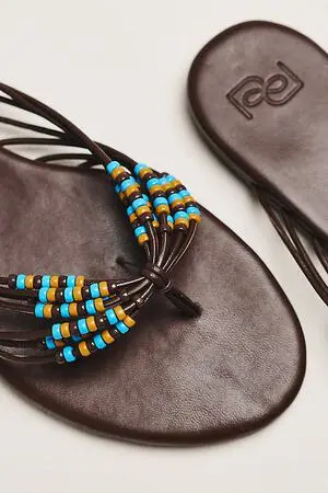 REFORMATION Jessica Beaded Flip-flop Sandals