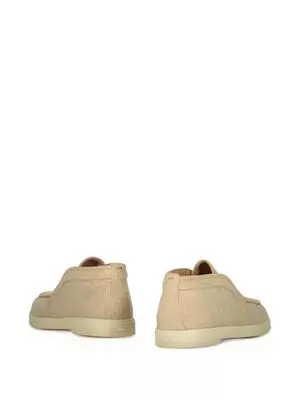 Santoni Suede-trimmed Wool Boots