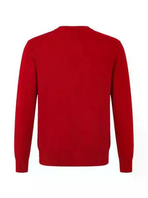 BILLIONAIRE Merino Wool Crew Neck Sweater - Red