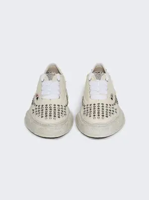Mihara Yasuhiro Studded Canvas Low-top Sneakers - White