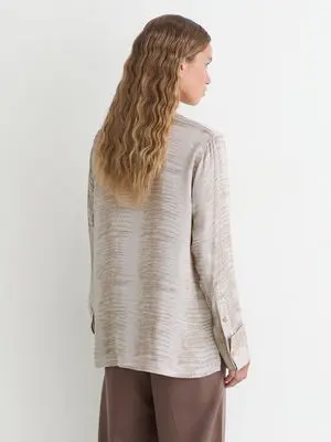 REISS Annie Snake-print Shirt