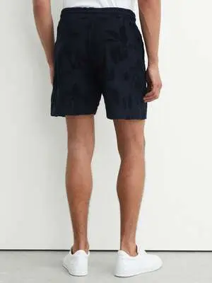 REISS Voss Towelling-jacquard Drawstring Shorts