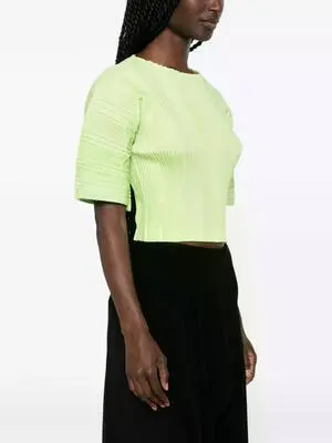 Issey Miyake Pleated Cropped Top