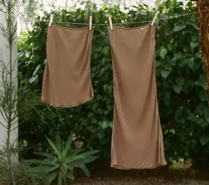 DÔEN Mini Skirt Slip - Carob
