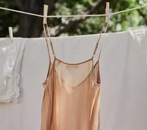 DÔEN Long Deep V-neck Slip - Sand Dollar