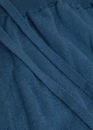John Smedley Henning Merino Wool Sweatpants - Blue