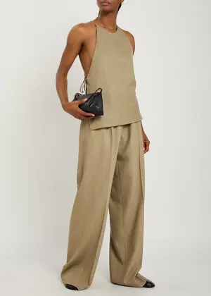 Calvin Klein Erin Wool-blend Halter Top - Light Brown