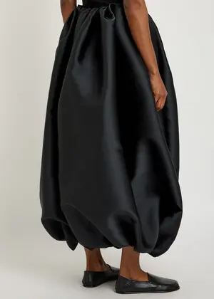Calvin Klein Yaël Gathered Satin-crepe Maxi Skirt
