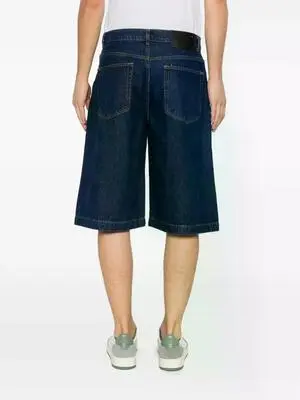 Imperial Denim Shorts With Logo Charm