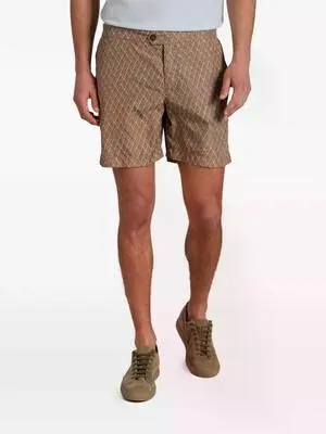 SLOWEAR Geometric Print Swim Shorts