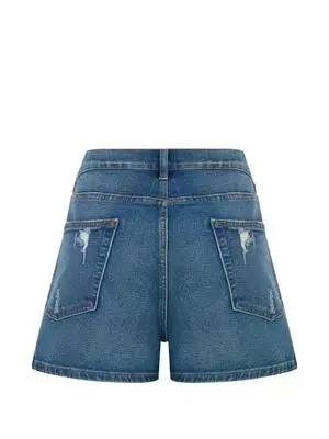 DIESEL® Distressed High-waisted Denim Shorts