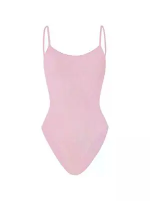 Hunza G Pamela Crinkle-effect Swimsuit - Pink