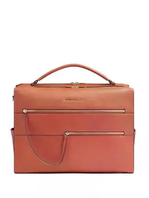 PIQUADRO Grained Leather Laptop Bag