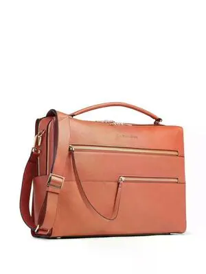 PIQUADRO Grained Leather Laptop Bag